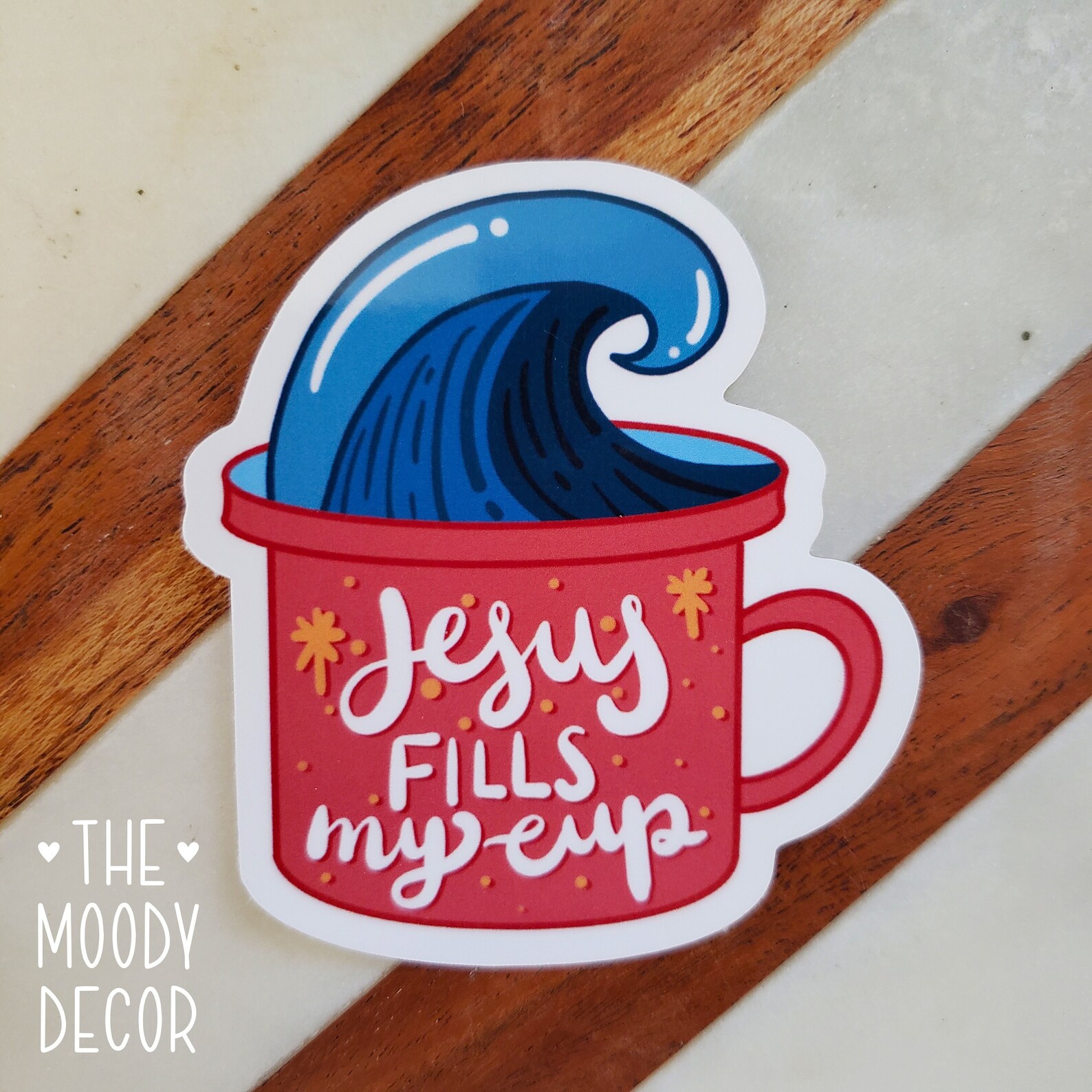 Jesus Fills My Cup Bible Verse Sticker God is My Strength - Etsy