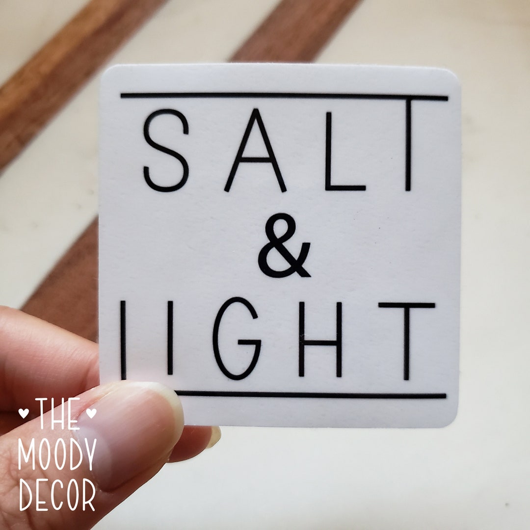 Salt and Light Sticker, Inspired Bible Verse Sticker, Salty and Bright ...