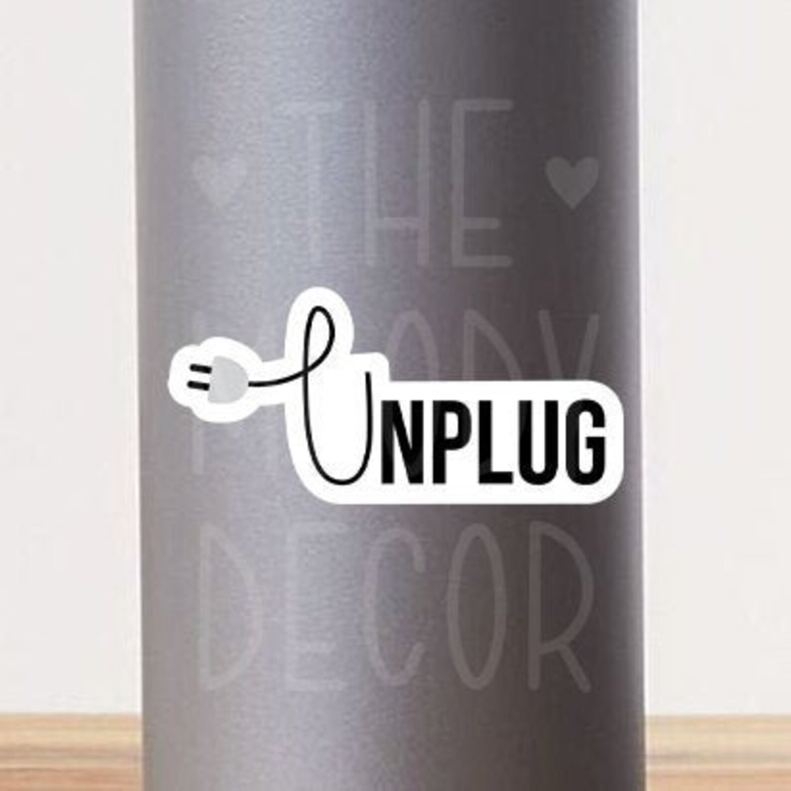 Unplug Sticker, Take a Break, Social Media Break, Self Care, Glossy ...