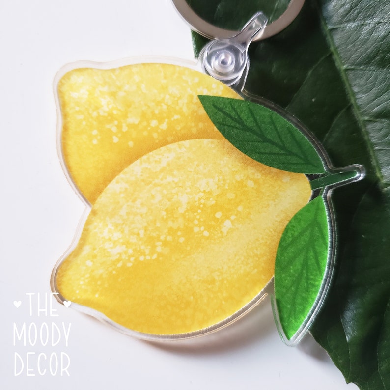 Lemon Keychain, Cute Fruit Key Decoration, Citrus Lover, Sour Sweet ...