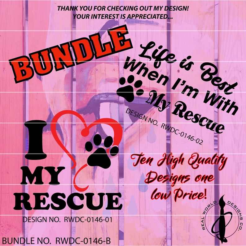 Animal Rescue SVG Dog Pet Cat Bundle SVG Files for Cricut and Svg for ...