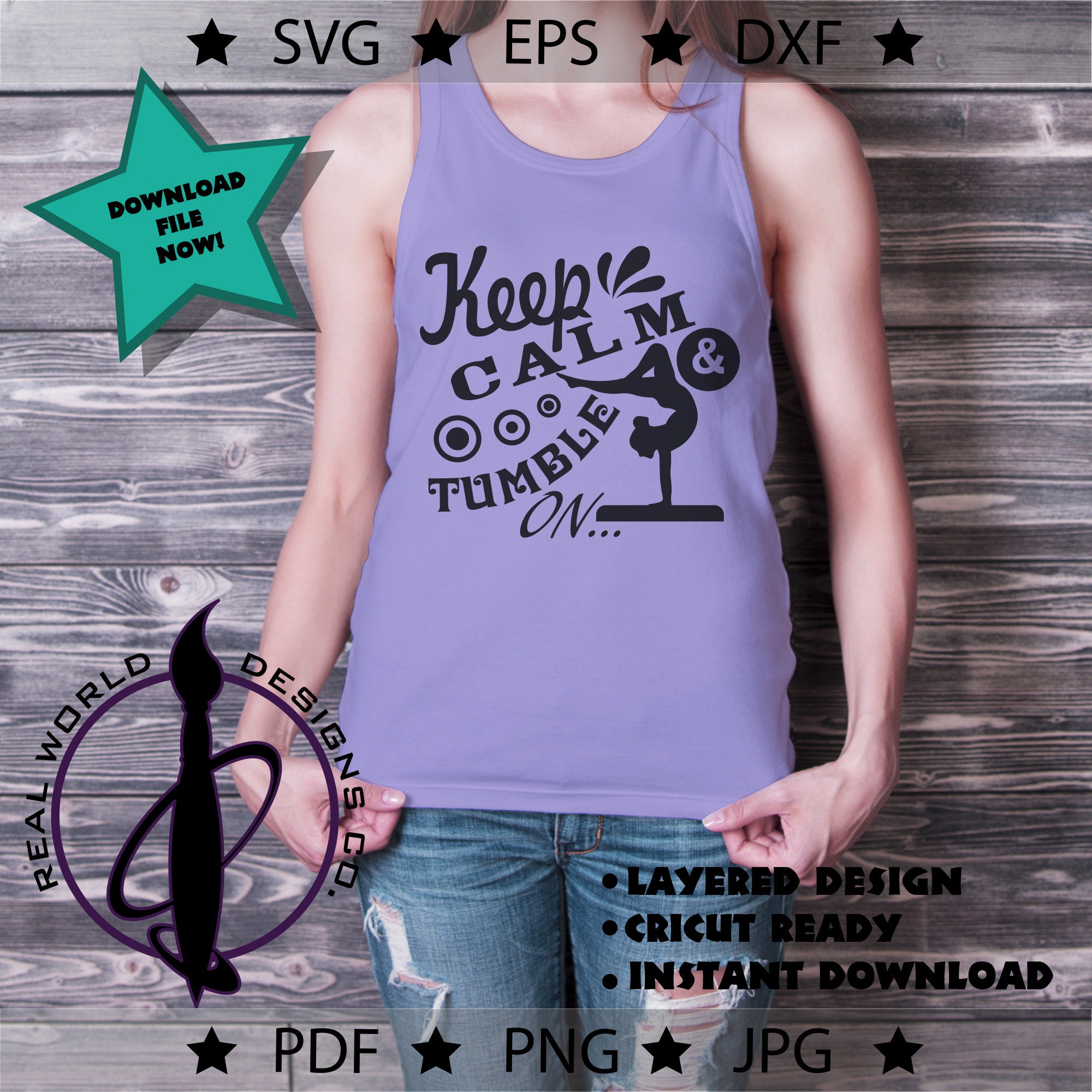 Gymnast SVG Tumbling SVG Keep Calm Tumble Svg Love Gymnastics Svg Cut ...