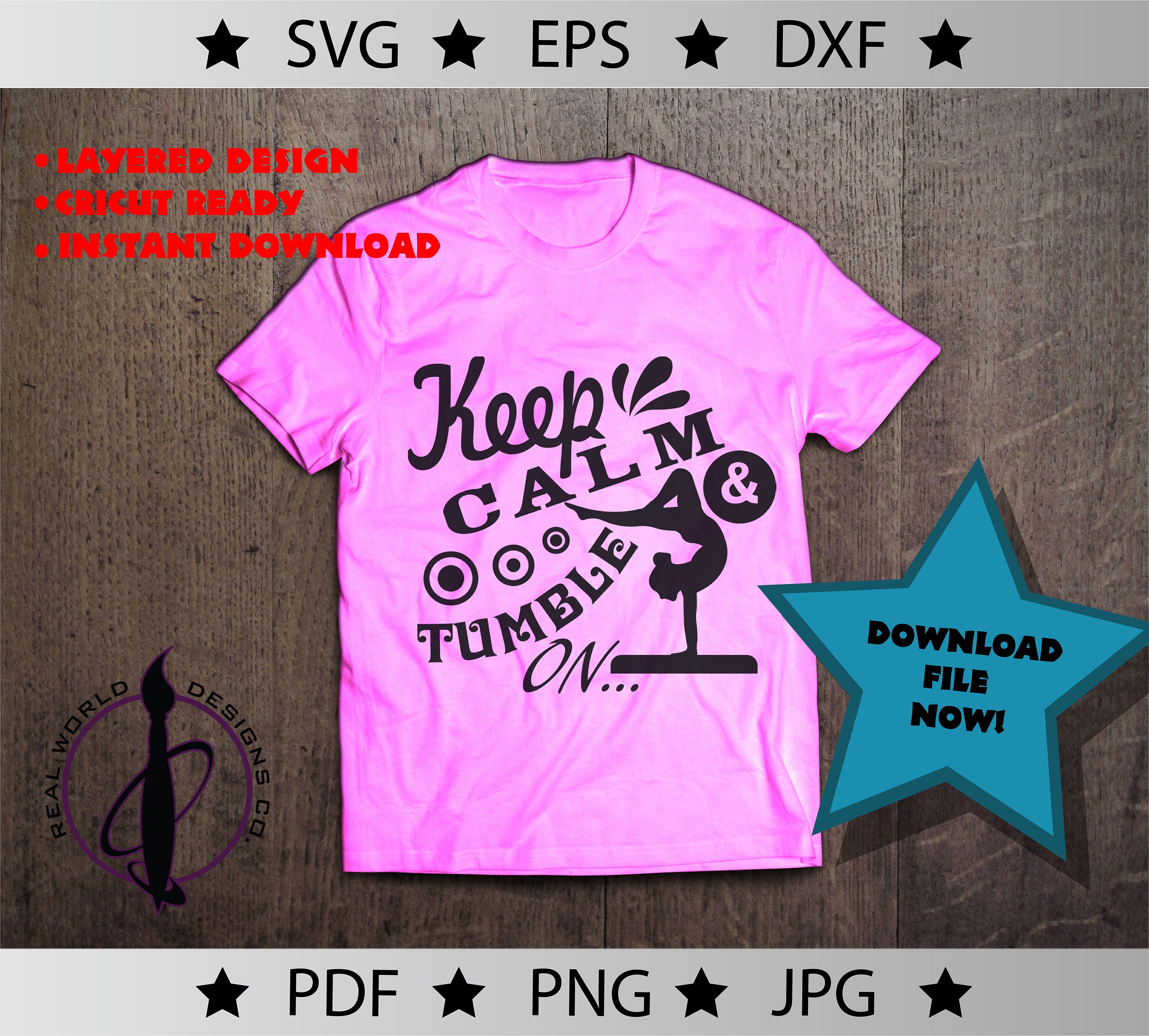 Gymnast SVG Tumbling SVG Keep Calm Tumble Svg Love Gymnastics Svg Cut ...