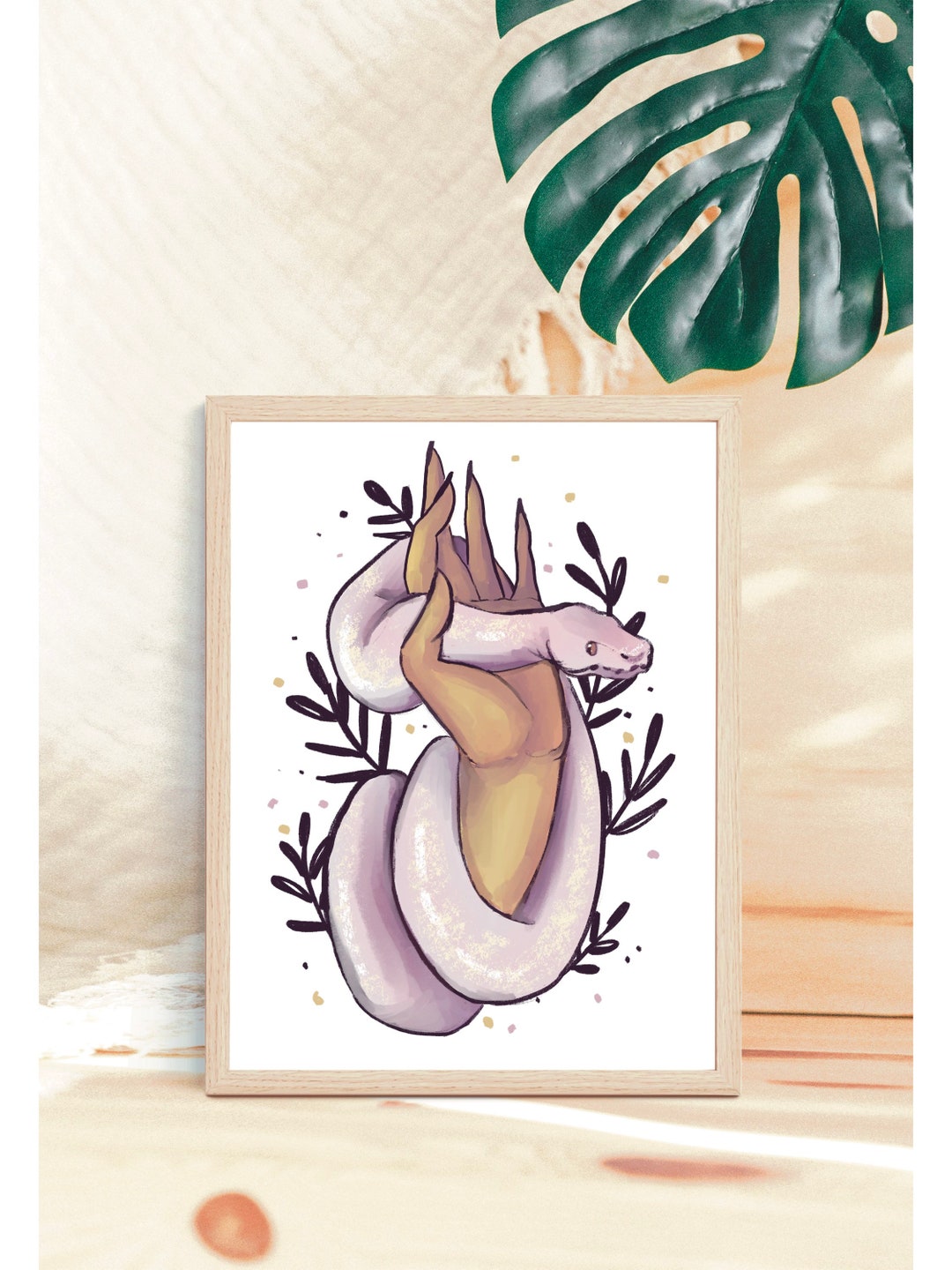 Albino Boa Print - Etsy