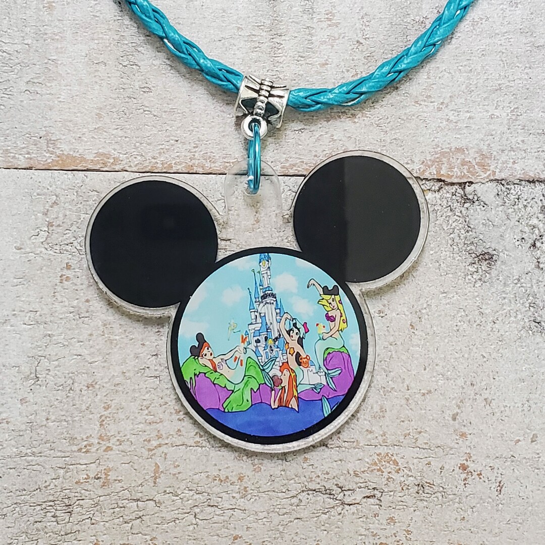 Mermaid Snack Squad Collar de acrílico en forma de ratón / Cordón ...