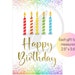 PRINTABLE Happy Birthday Candles Gift Tag , PDF, Label, Instant ...