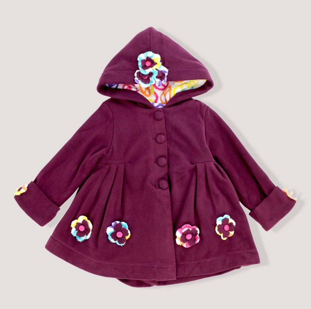 Toddlers & Girls Warm Double Fleece Patchwork Jacket / Girls - Etsy