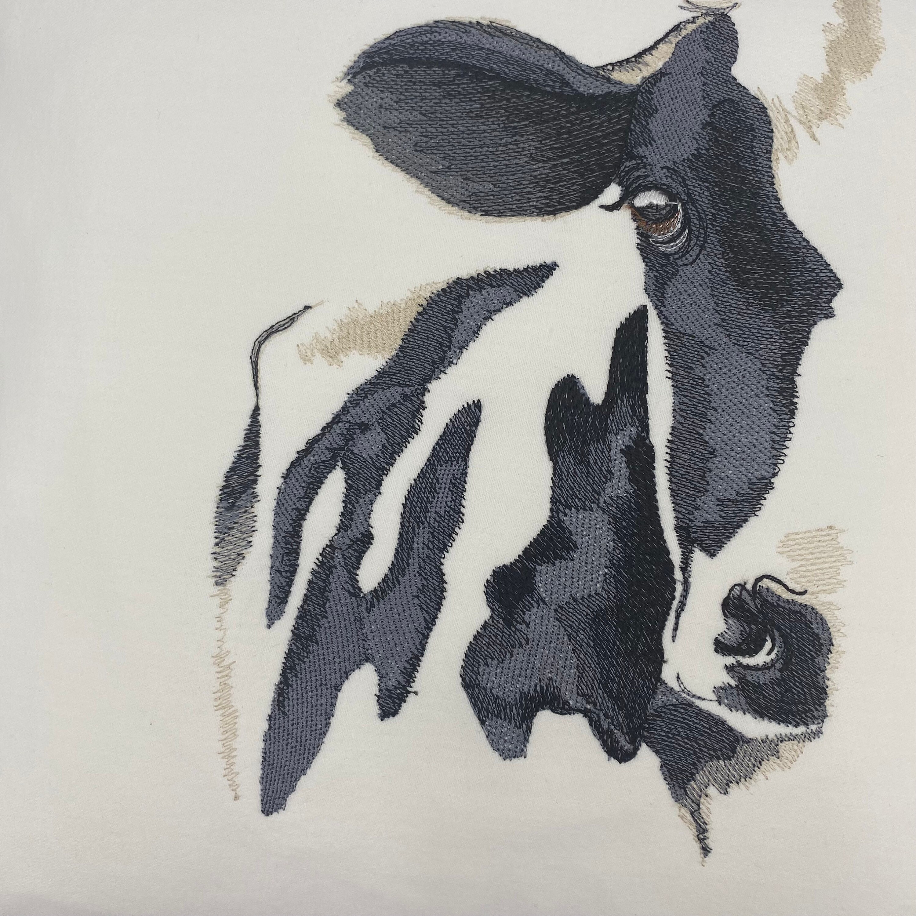 Optical Illusion -holstein Dairy Cow on an Embroidered Throw Pillow 16 ...