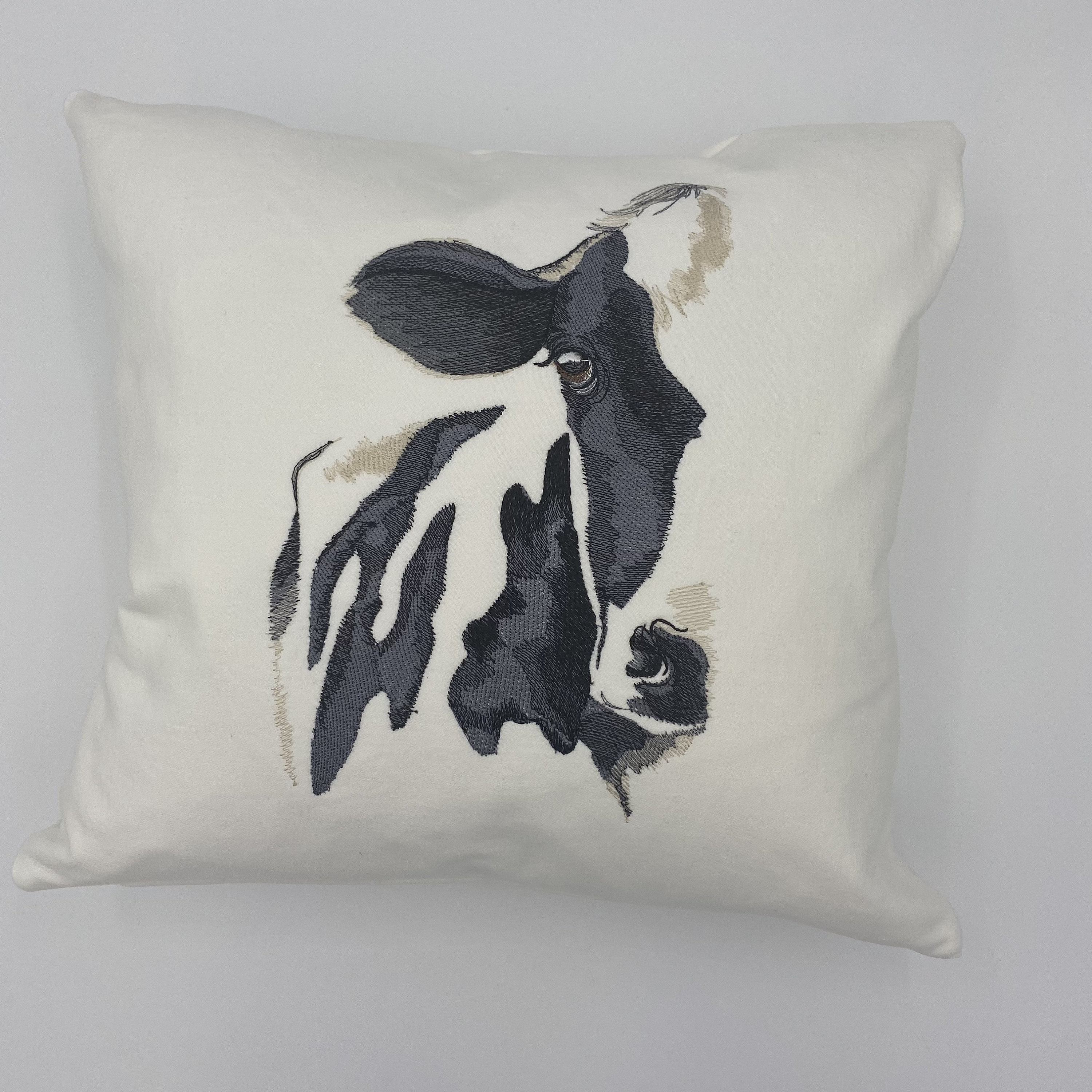 Optical Illusion -holstein Dairy Cow on an Embroidered Throw Pillow 16 ...