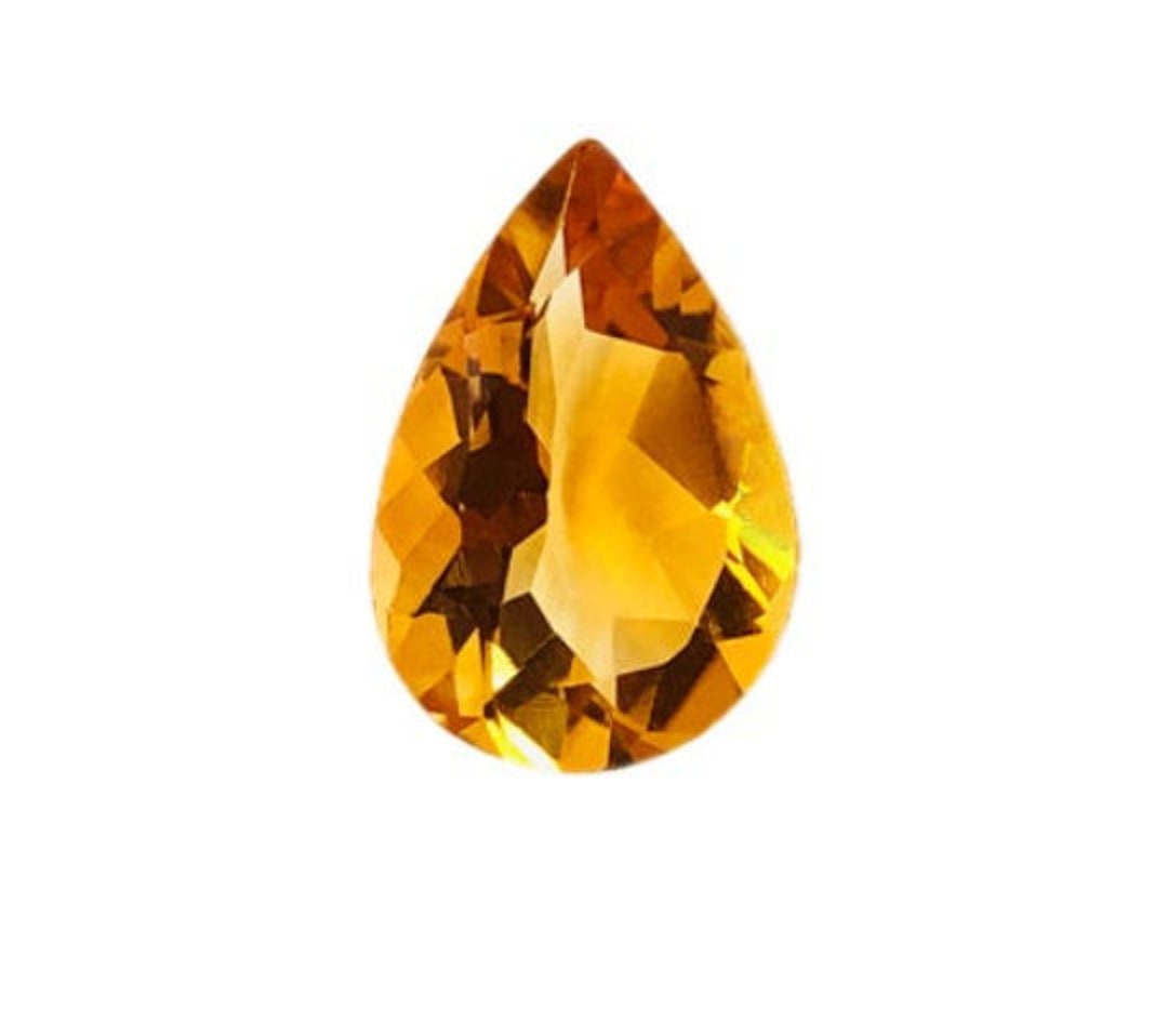 Cut and Polished AAA Citrine Pear Shape Gemstone - Etsy