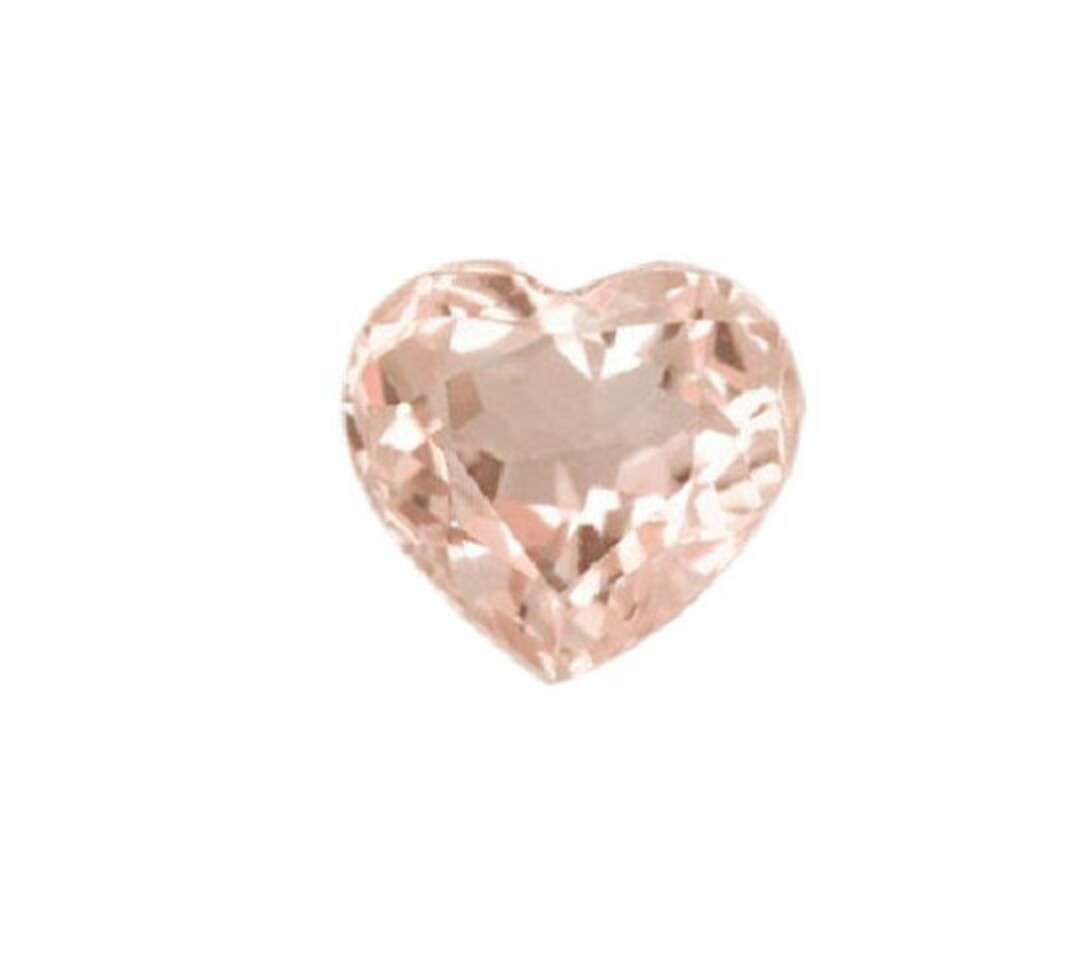 Cut and Polished AAA Morganite Heart Shape Gemstone - Etsy