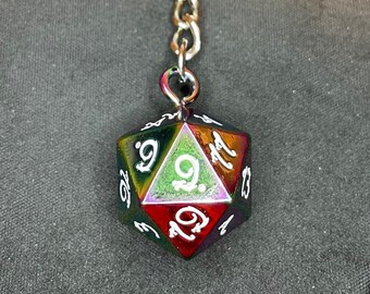 D20 Die Keychain - Etsy