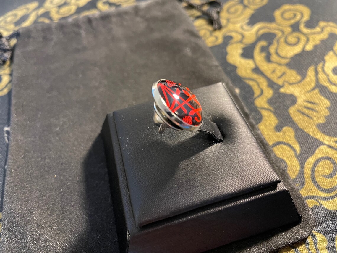 Sigil of Lucifer Leviathan Cross Inverted Pentagram Star Glass | Etsy