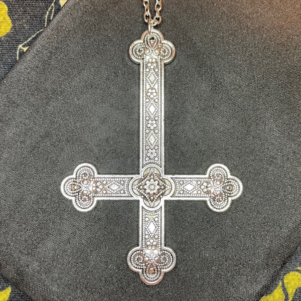 Upside Down Crucifix Necklace - Etsy