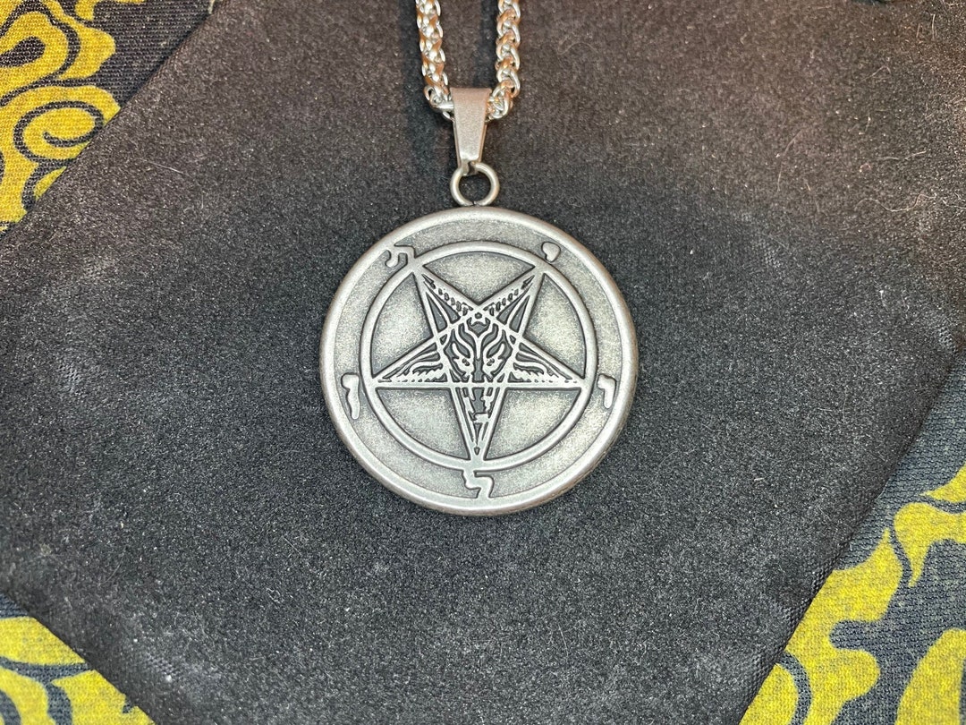 Sigil of Baphomet Official Church of Satan Lucifer Pendant Necklace ...