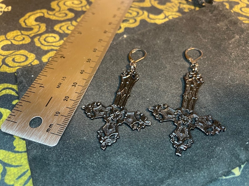 Ornate Upside Down Cross Inverted Crucifix Hand-poured - Etsy