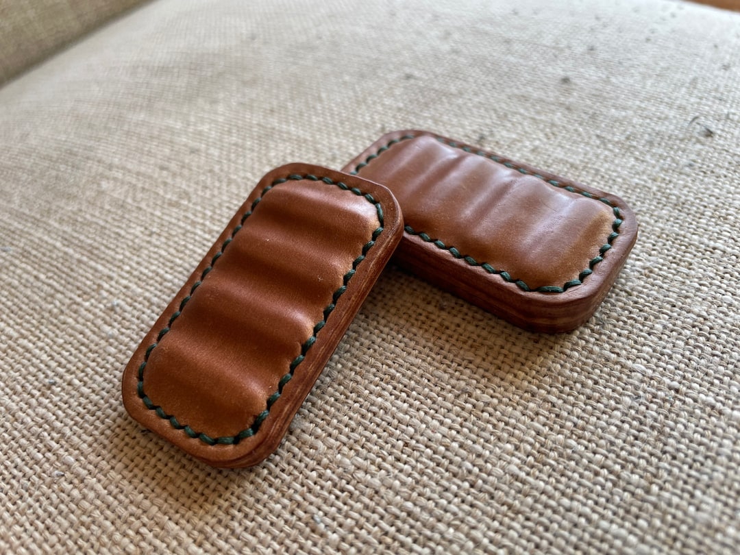 Leather Magnetic Slider Fidget, 8 Magnets With Bumps, Horween Shell ...