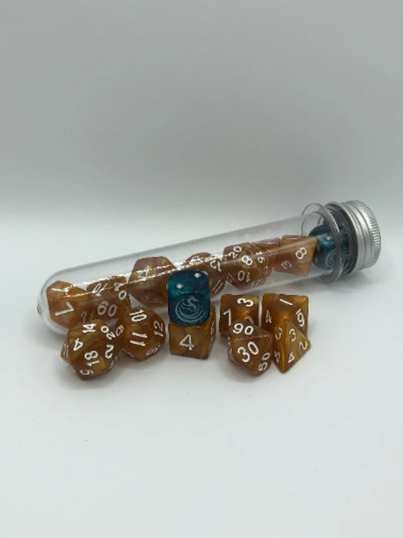 Potion Dice vial set of 7 plus bonus D6 Polyhedral Dungeons & Dragons ...
