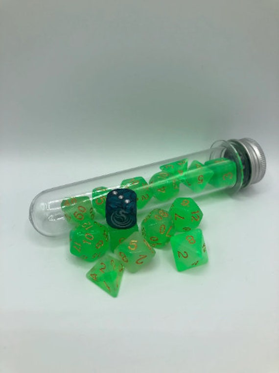 Potion Dice vial set of 7 plus bonus D6 Polyhedral Dungeons & Dragons ...