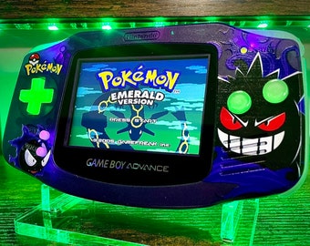 Black Game Boy Advance GBA Console With Ips V5 Backlight Backlit LCD ...