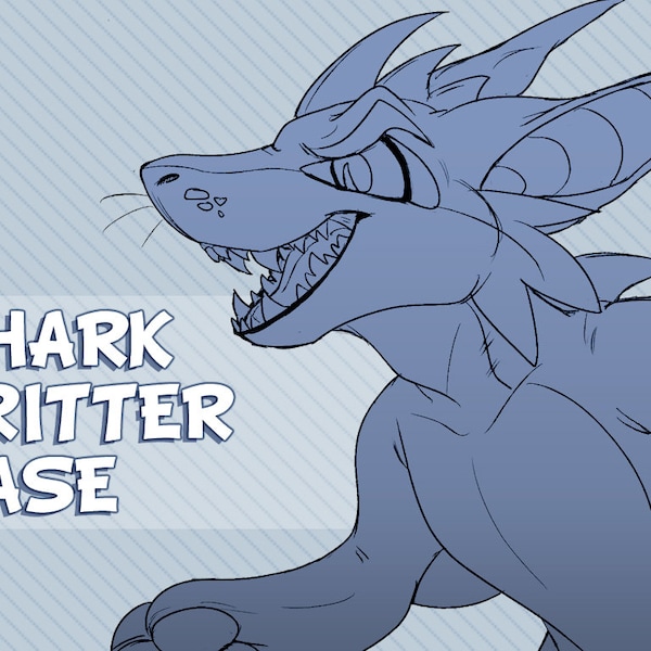 Furry Shark Base - Etsy