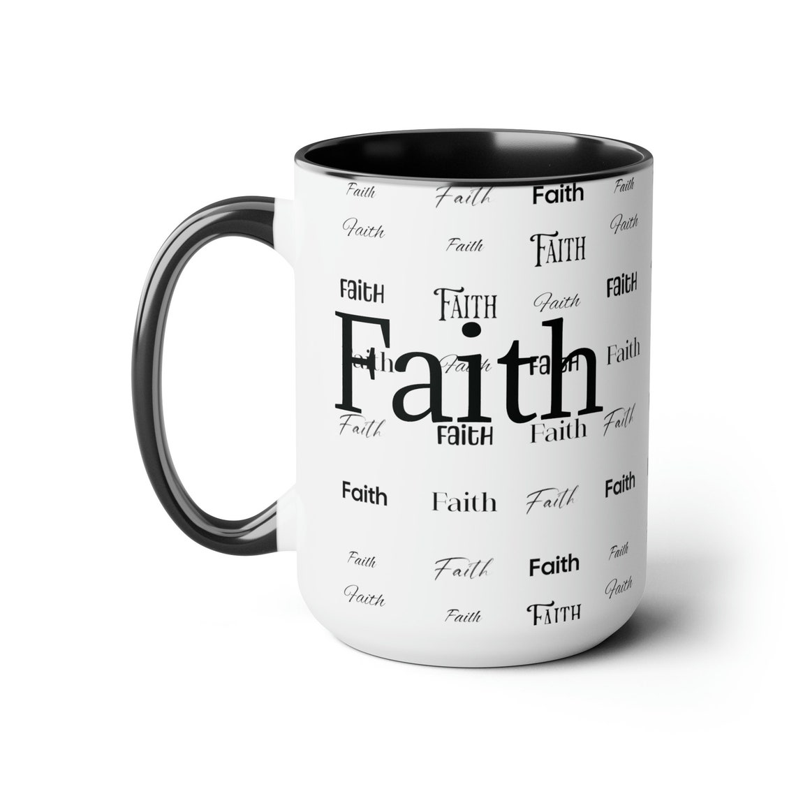 Faith Inspirational Two-tone Coffee Mugs, 15oz - Etsy
