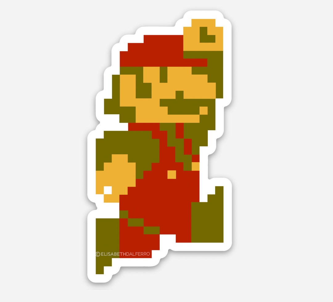 Vinyl Sticker, Vinyl Sticker, Super Mario Bros, Vintage, Video Game ...