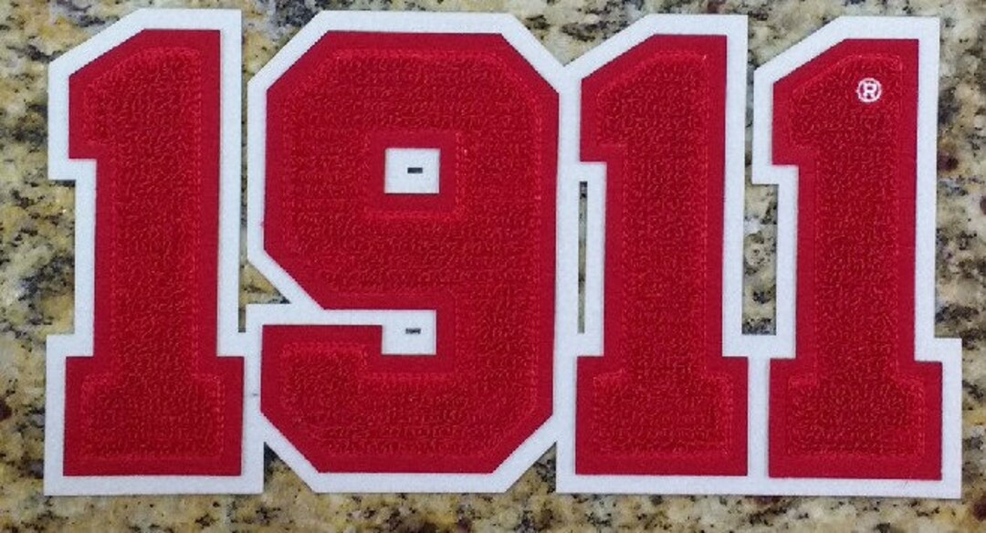 1911 Chenille Number Set (red) - Etsy