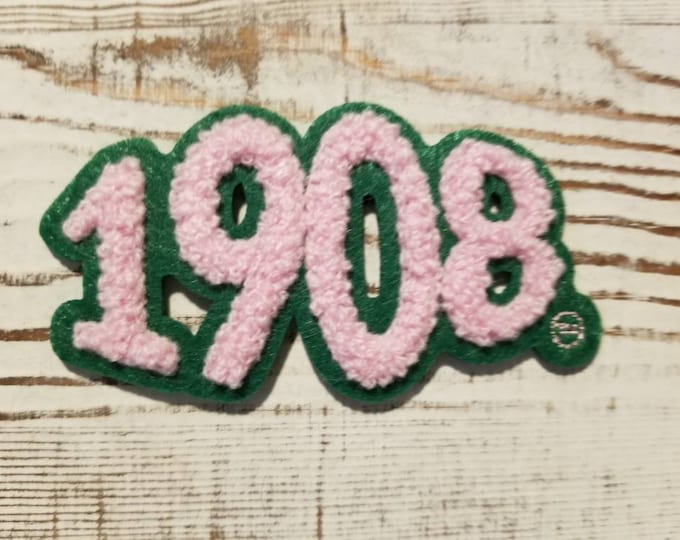 1908 Chenille 2 Inch Patch; Pink and Green; Hbcu; Iron On - Etsy