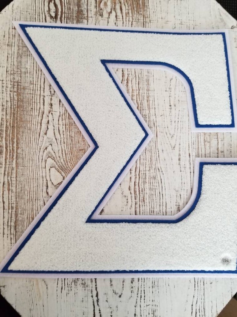 Phi Beta Sigma Blue Symbol Chenille Patch Big Sigma Small - Etsy