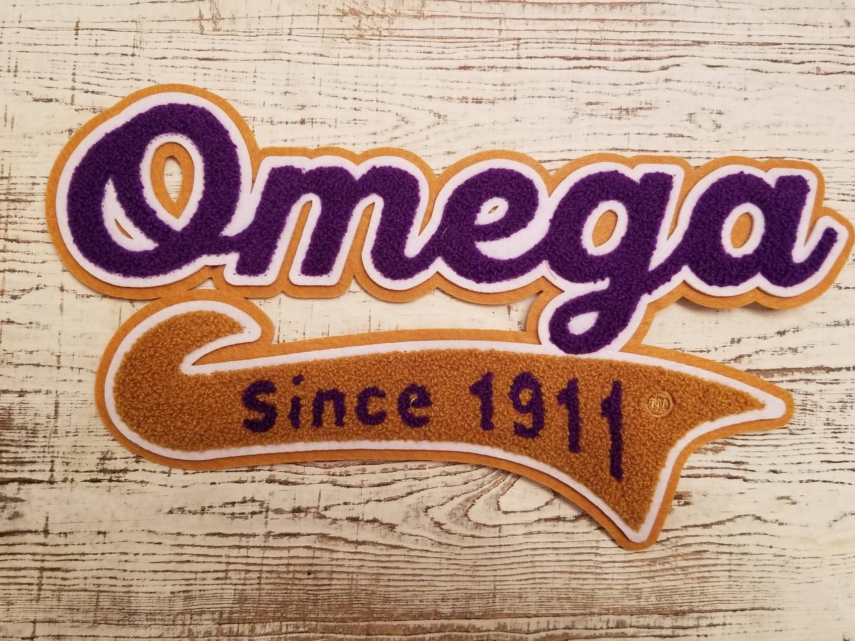 Omega Since 1911 Chenille Patch Iron-on Bruh Purple and Old - Etsy