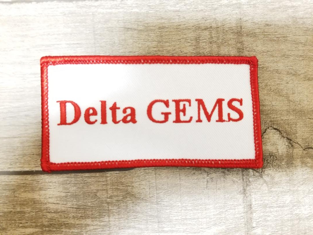 Delta Sigma Theta Delta GEMS Iron-on Embroidered 4" X 2" Patch - Etsy