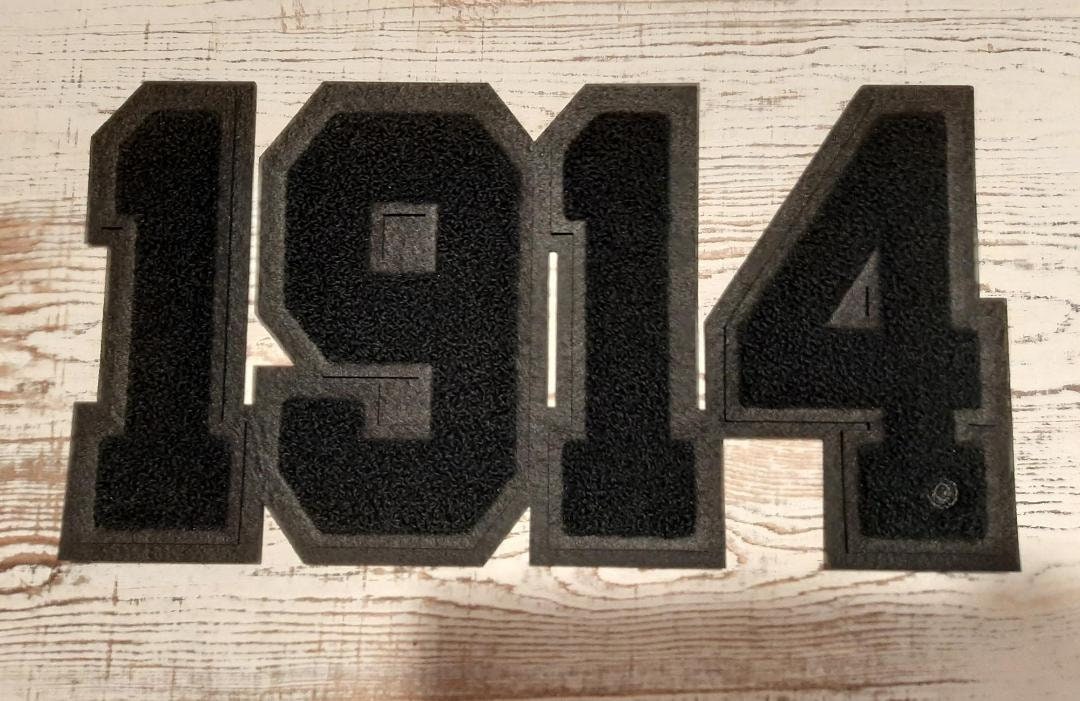 1914 Chenille Patch; Black on Black; Sigma; Size 11.5 Inch; - Etsy