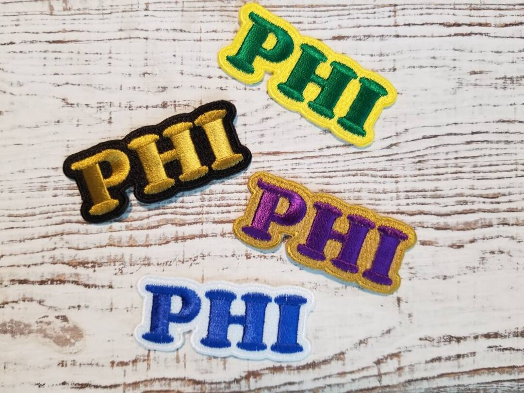 Phi Patch (iron-on); Sorority; Fraternity; Sister; Brother; Greek ...