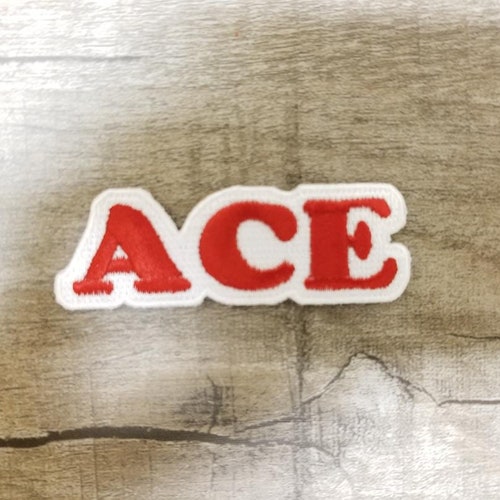 ACE Iron-on Embroidered 3 X 1 Patch red - Etsy