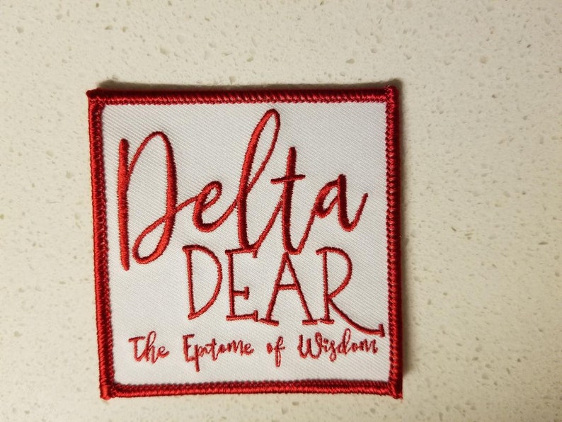 Delta Dear "the Epitome of Wisdom" 3"x3" Iron-on Patch: - Etsy