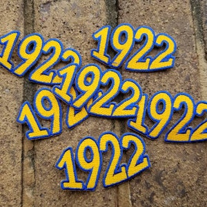 1922 Bubble Patch (iron on Patch) Blue/gold - Etsy