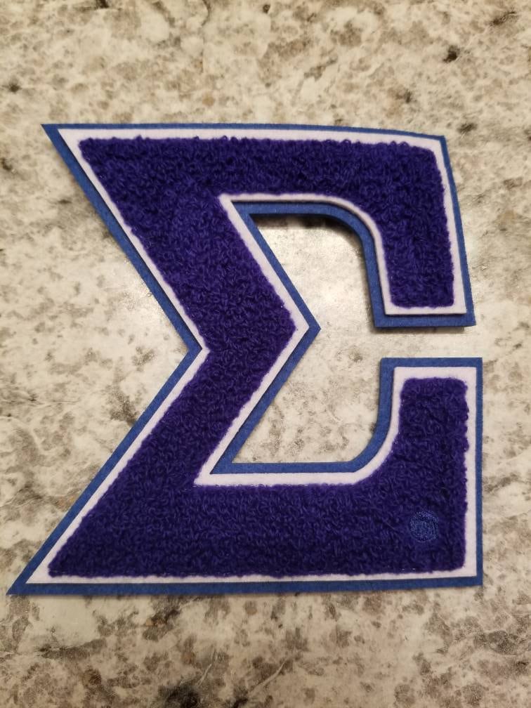 Phi Beta Sigma Blue Symbol Chenille Patch Big Sigma Small - Etsy