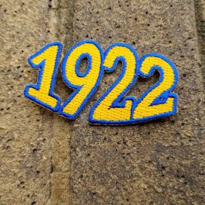 1922 Bubble Patch (iron on Patch) Blue/gold - Etsy