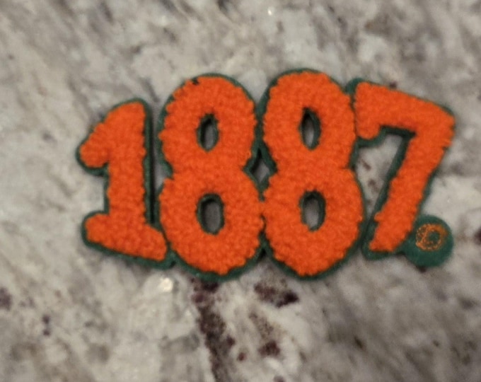 1887 Chenille 2 Inch Patch; Orange and Green; Hbcu; Iron On - Etsy