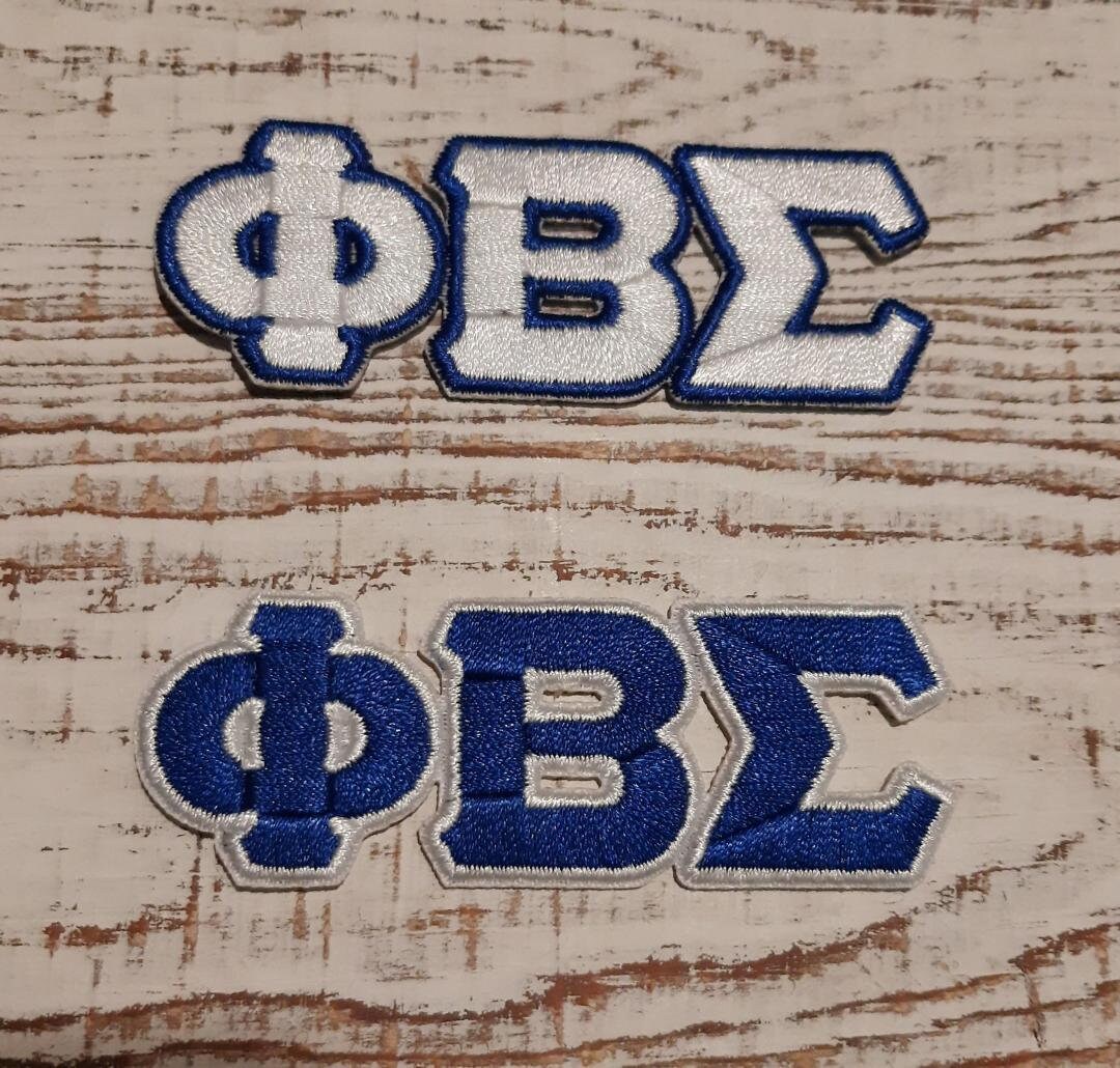 Phi Beta Sigma Small Embroidered Symbols; Iron On; 3"; 1914; Blue and ...