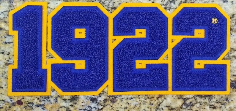 1922 Blue Chenille Number Patch: Sew-on Applique (11.5") - Etsy