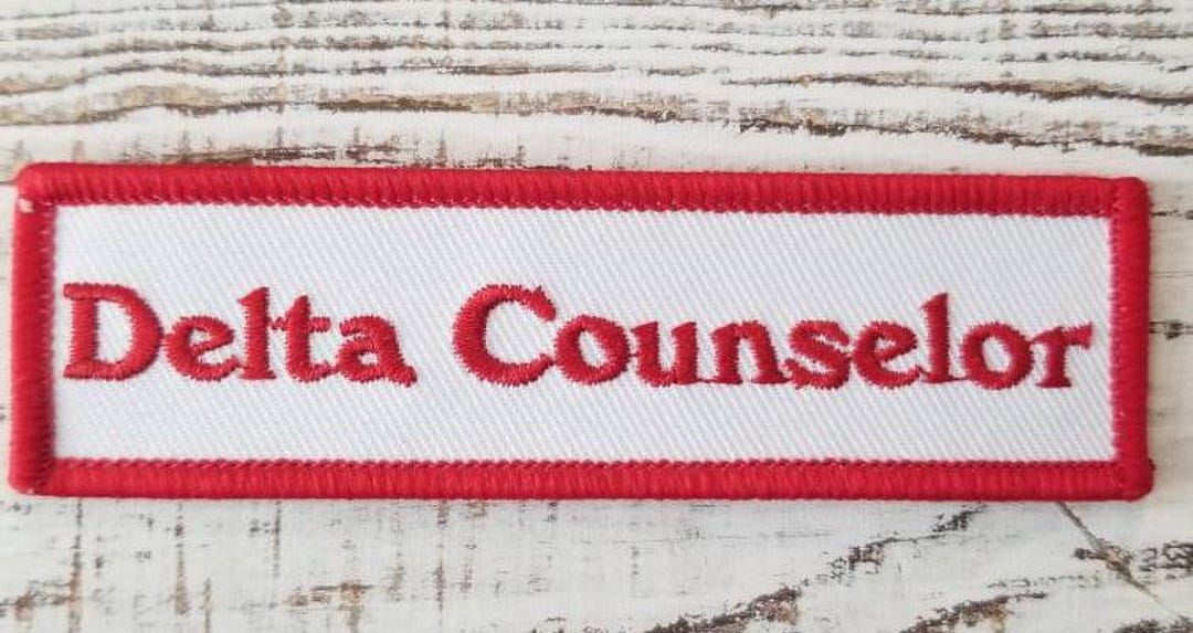 Delta Counselor -embroidered Patch; Iron On; Red and White - Etsy