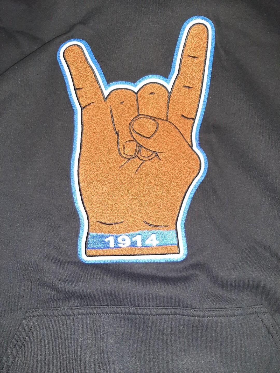 Phi Beta Sigma Hand Crewneck Or Hoodie Sweatshirt 1914 Gomab Blu Phi 1920 Educated Brother Etsy