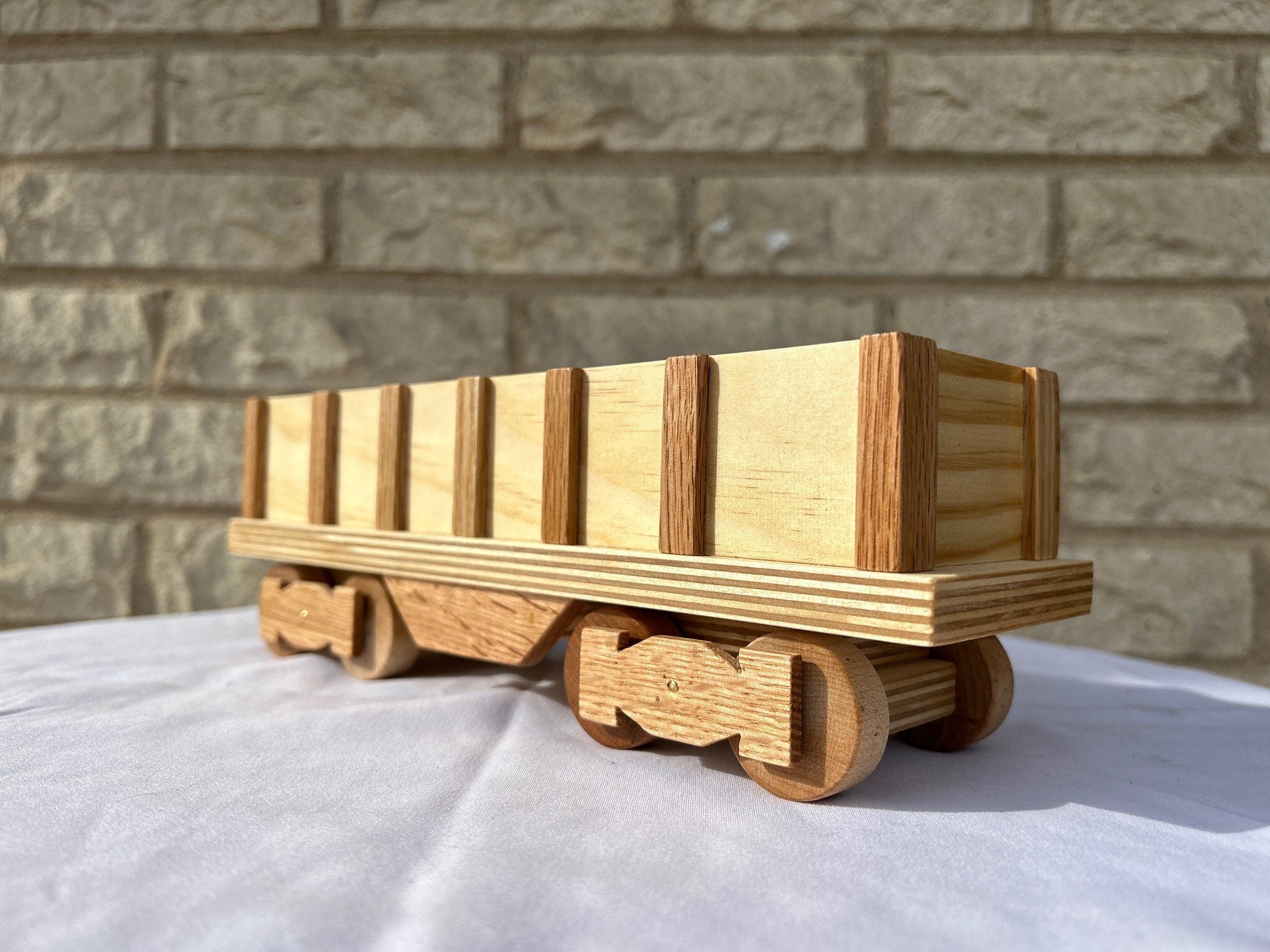 Santa Fe Wooden Train Set - 8 Pieces - Etsy