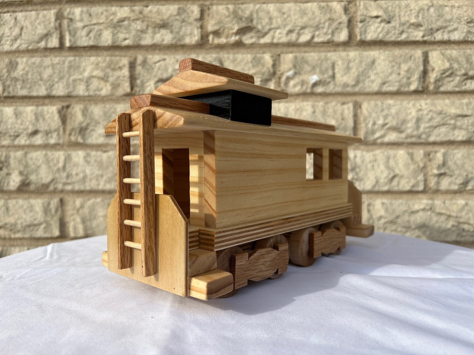 Santa Fe Wooden Train Set 8 Pieces - Etsy