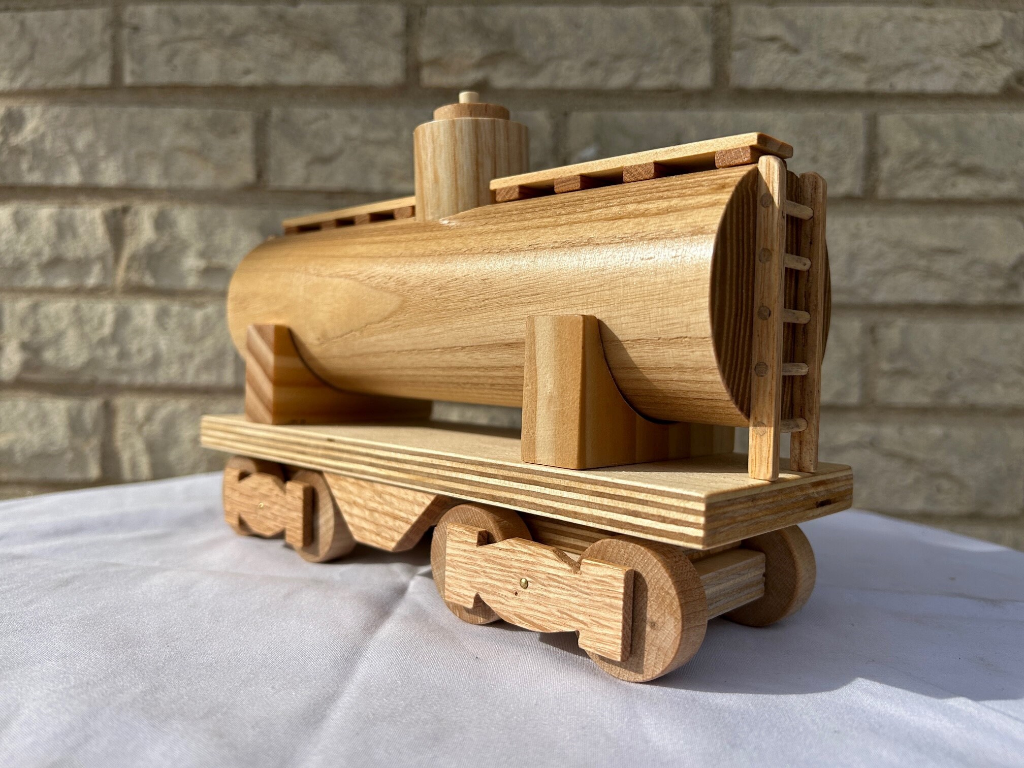 Santa Fe Wooden Train Set - 8 Pieces - Etsy