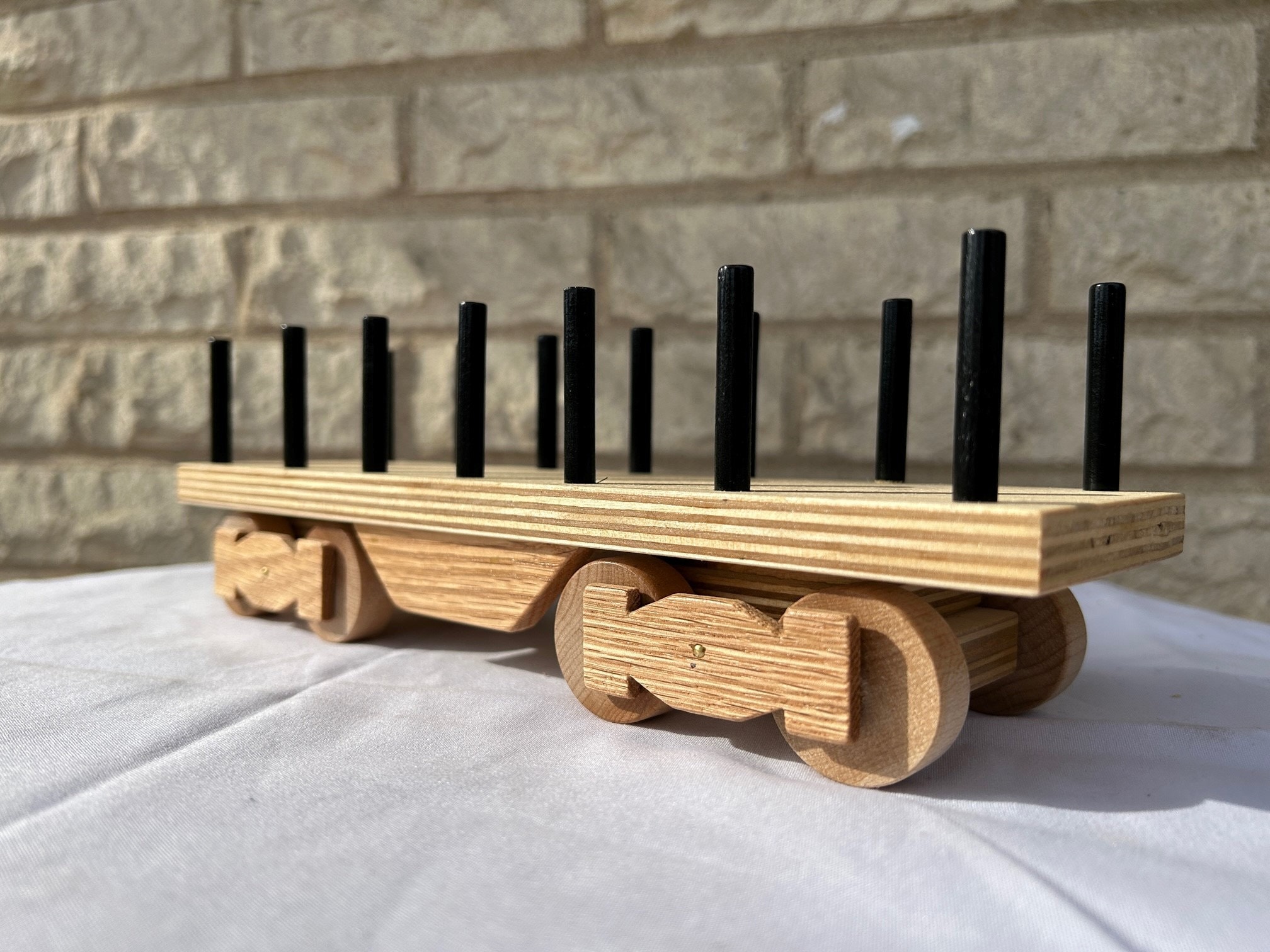 Santa Fe Wooden Train Set - 8 Pieces - Etsy