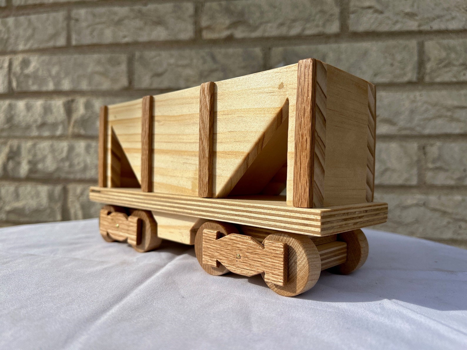 Santa Fe Wooden Train Set 8 Pieces - Etsy