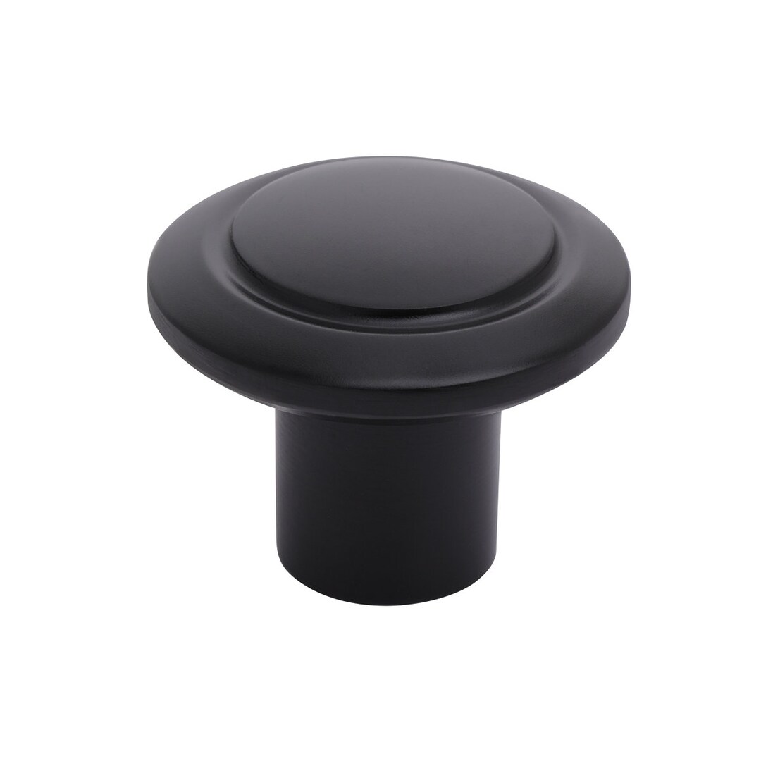 Round Design Knobs for Drawer & Cabinets Set Knob Matte Black Finish ...